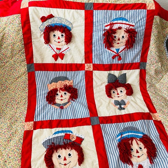 Ann Raggedy | Bedding | Vintage Applause Ann Raggedy Applique Quilt ...